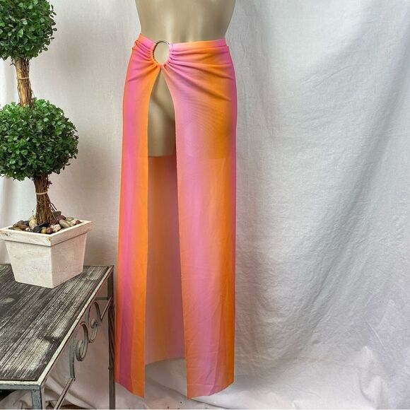 Kendall & Kylie | Swim | Kendall Kylie Pink Print Open Front Maxi Swim ...